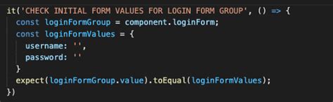 unit testing using reactive forms in angular javascript frameworks