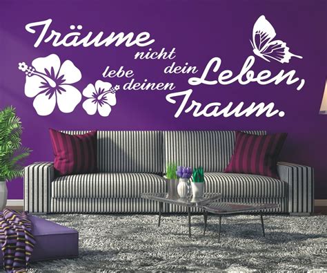 Wandtattoo Spruch Träume nicht dein Leben lebe Traum 5