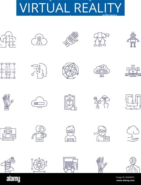 Virtual Reality Line Icons Signs Set Design Collection Of Virtual