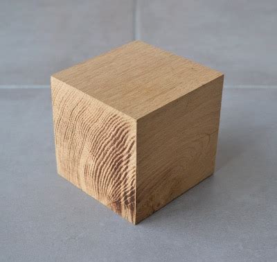 Cube en Chêne Massif 9 x 9 cm Déco Naturelle Rafinée Boutique BAIA