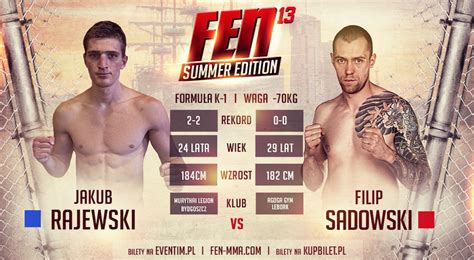 Oficjalny Portal FEN MMA Filip Sadowski Nowym Rywalem Jakuba