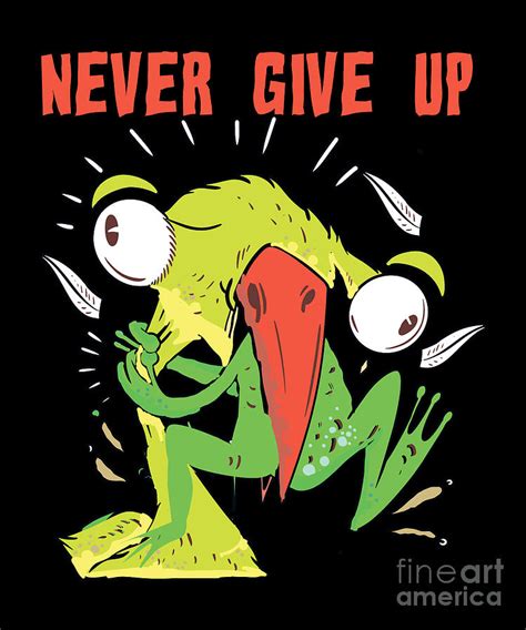 Never Give Up Bird And Frog Digital Art By ShirTom Pixels