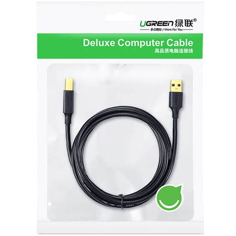 Kabel Ugreen US135 USB USB Typ B Do Drukarki 5 M Czarny Pancernik