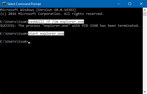 Ways To Close And Restart Explorer Exe In Windows