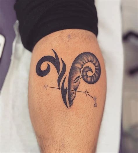 Most Beautiful Luckiest Aries Tattoo Design Aries Tattoo Fire