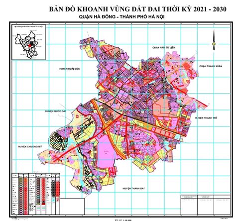Bản đồ Quy Hoạch Sử Dụng đất Quận Hà Đông Hà Nội