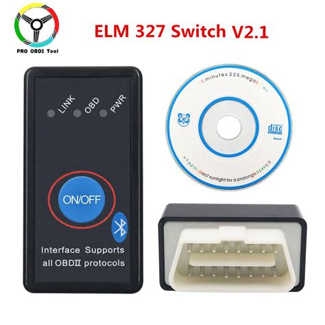 Super Mini ELM327 Bluetooth ELM 327 Switch V2 1 On Off Button OBD2 Car