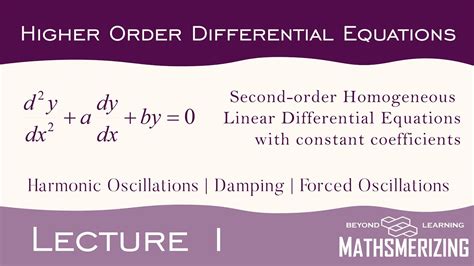 Second Order Homogeneous Linear Differential Equations With Constant