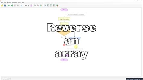 flowgorithm reverse an array youtube