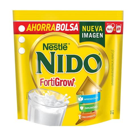 Leche En Polvo Nido Forti Grow En Bolsa 2 Kg Walmart