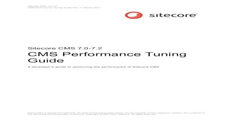 Pdf Cms Performance Tuning Guide Sitecore Check Sql Server Index Fragmentation Level