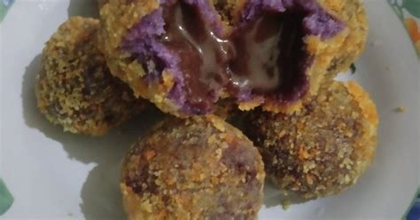 Resep Kemilan Bola Ubi Ungu Coklat Lumer Manis Dan Legit Rasanya Oleh
