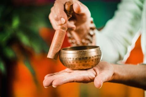 Premium Photo Tibetan Singing Bowl In Sound Therapy