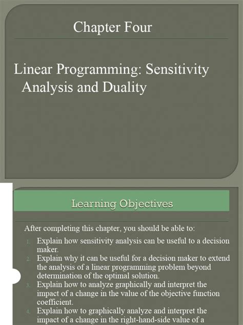 chapter 4 sensitivity analysis and duality pdf