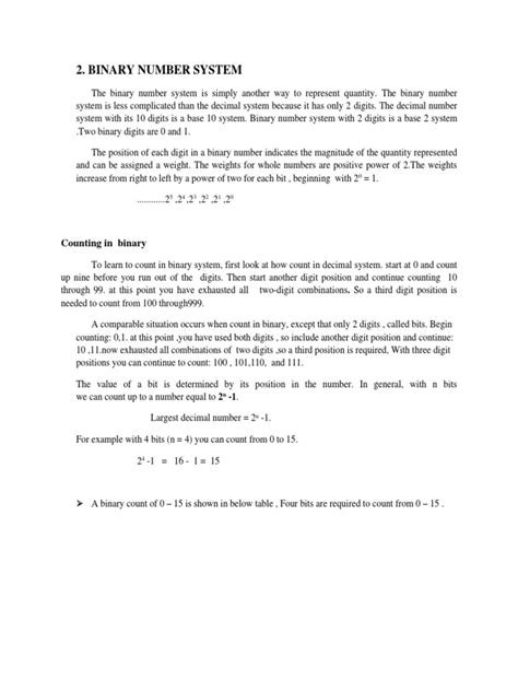 binary number system pdf elementary mathematics encodings