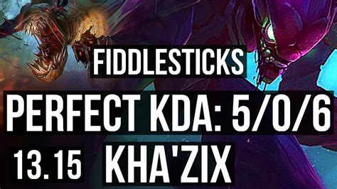 FIDDLESTICKS Vs KHA ZIX JNG Rank 2 Fiddle 5 0 6 3 2M Mastery NA