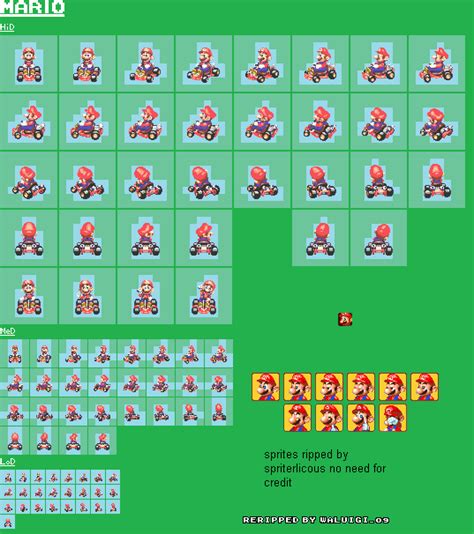 Sprites Resource Super Mario Kart Bdashed