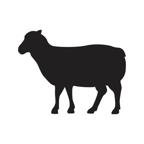 Silhouette Of A Sheep 16700600 Vector Art At Vecteezy