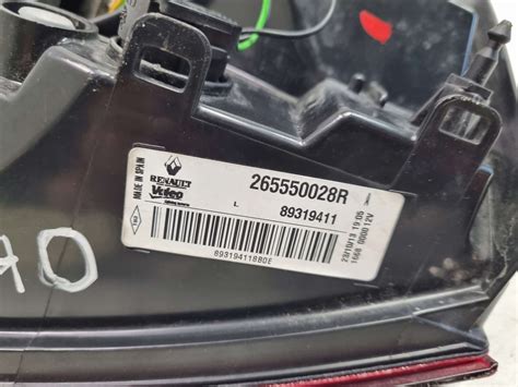 Renault Megane III Kombi TYLNA LAMPA LEWA W KLAPE Shrot Pl
