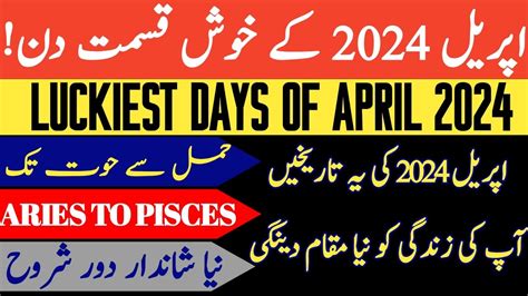Luckiest Days Of April For All Zodiac Signs Aries To Pisces Love