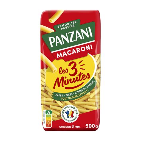 Pâtes macaroni Les 3 Minutes PANZANI le paquet de 500g à Prix Carrefour