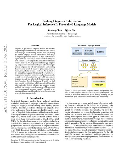pdf probing linguistic information for logical inference in pre trained language models