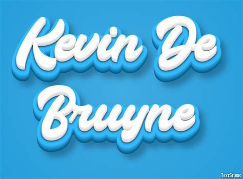 Kevin De Bruyne Effet de texte et design de logos Célébrité