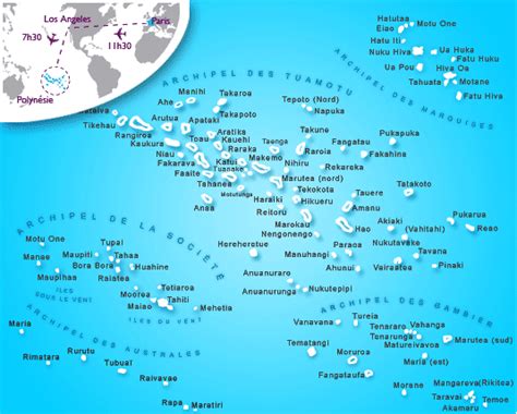 Polynésie Carte des îles Voyage Carte Plan