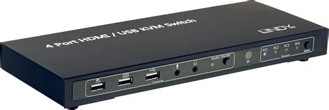 LINDY 4 Port KVM Switch HDMI USB 2 0 Audio Amazon Co Uk