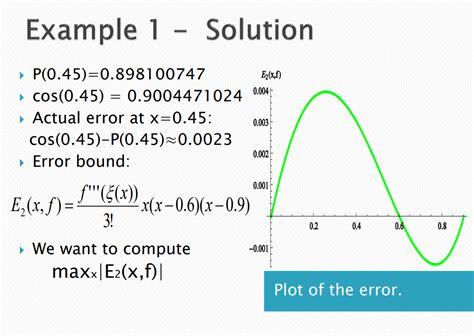 solved use theorem 3 3 to find an error bound for the approximations in exercise 1