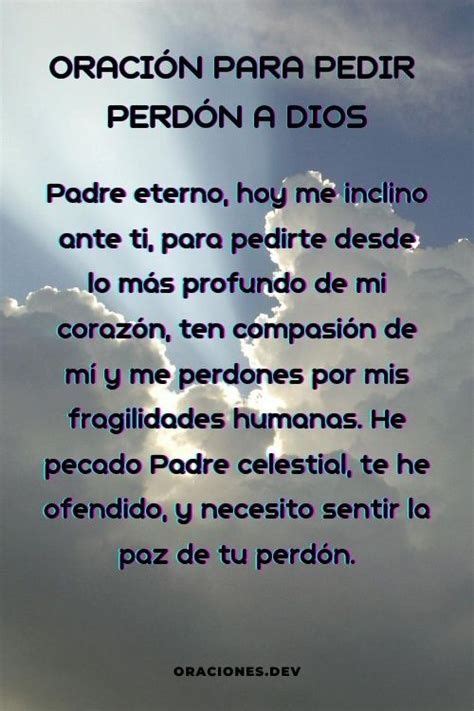 Oración para pedir perdon a Dios Iluminación Digital