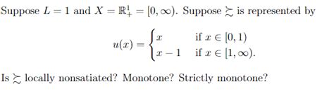 solved suppose l 1 and x r 1 [0 ∞ suppose ≿ is represented