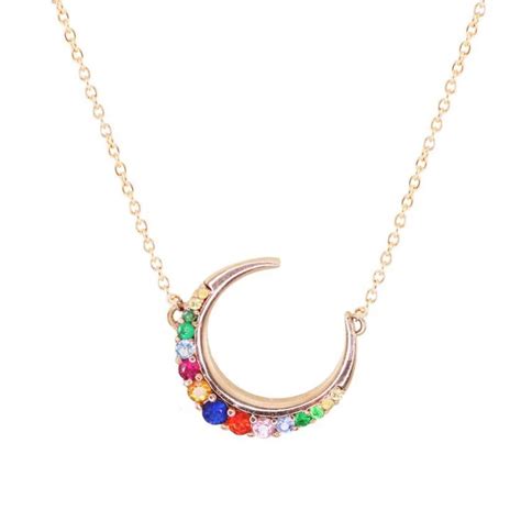Collares Largos De Moda Para Mujer Collar Con Colgante De Luna De
