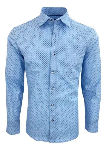 Camisa Manga Larga Slim fit Hombre Bazzotto Meses sin interés