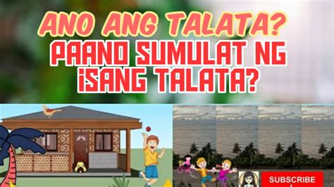 ANO ANG TALATA I PAANO SUMULAT NG ISANG TALATA YouTube