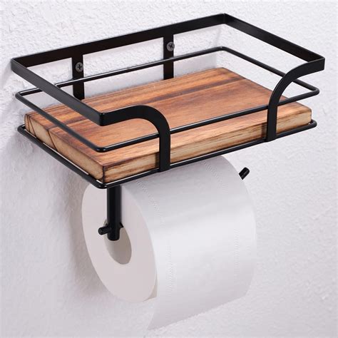 Porte Papier Toilette En Boi Support Papier Toilette Avec Etagere