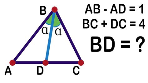 find the length of the angle bisector bd of a triangle abc math olympiad geometry problem
