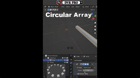 blender quick tips circular array modifier rotate youtube