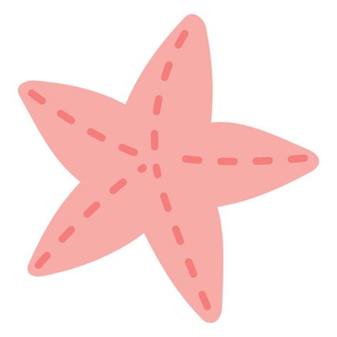 Diseño PNG Y SVG De Dibujo Plano Rosa De Estrella De Mar Para Camisetas