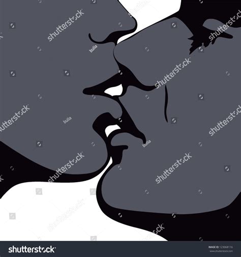Man Woman Kissing Silhouette Vector Stock Vector 123068116 Shutterstock
