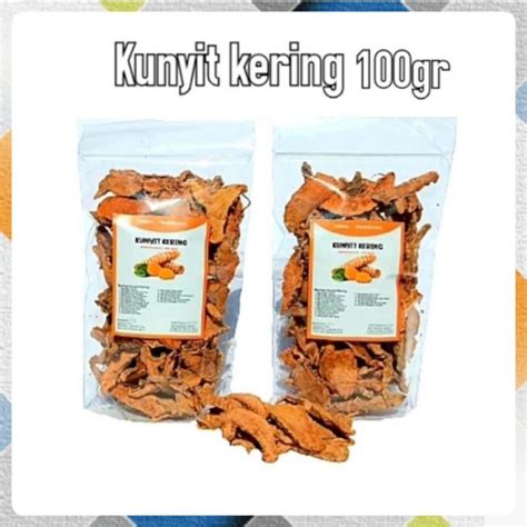 Jual CURCUMA KUNIR KUNYIT KERING 100 GRAM Shopee Indonesia