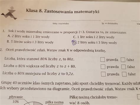 Sprawdzian Z Matematyki Klasa Zastosowania Matematyki M Dry