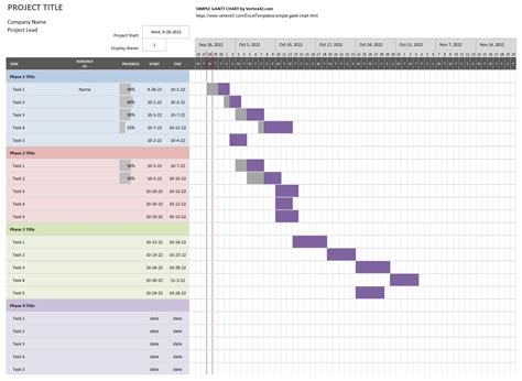 Gantt Diagram Excel Template Gantt Excel Chart Template Plan