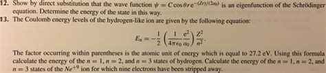 solved show by direct substitution that the wave function