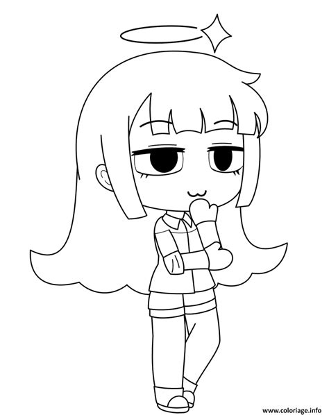 Coloriage Gacha Life Ange Fille JeColorie