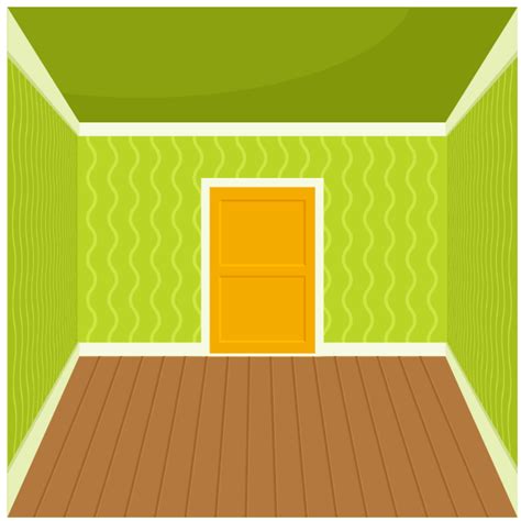 Empty Room With Green Walls Free SVG