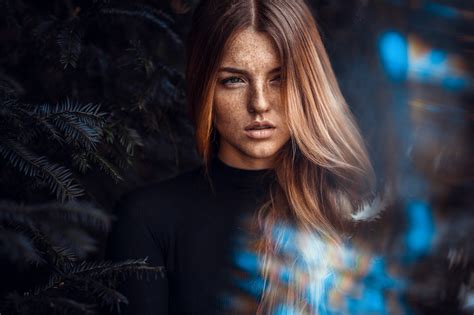 Wallpaper Anatoli Oskin Women Model Face Portrait 2048x1365