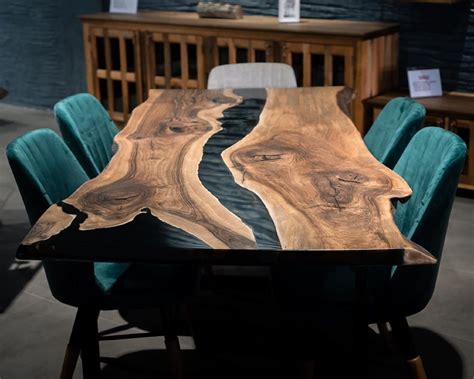 Custom River Table Epoxy Resin Coffee Table Live Edge Epoxy Etsy