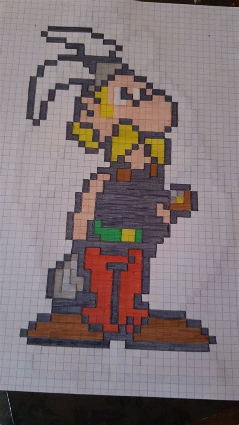 Astérix Coloriage pixel art Dessin pixel Coloriage pixel