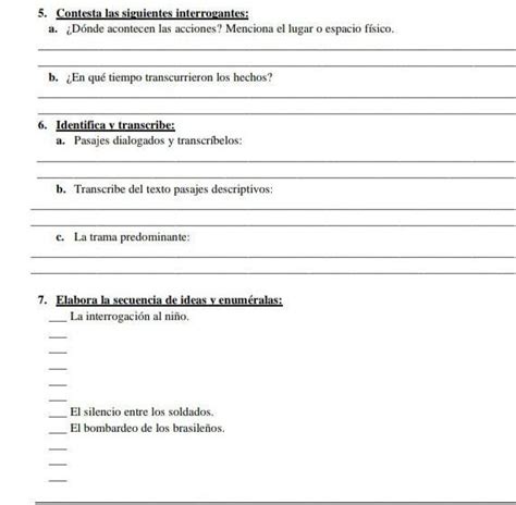 A Donde acontecen las acciones menciona el lugar espacio físico B En